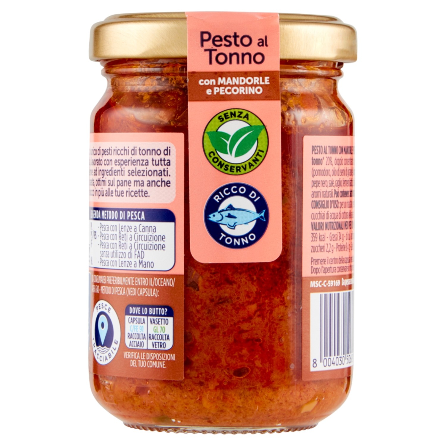 Rio Mare Tuna Pesto with Almond and Pecorino Cheese - 130g