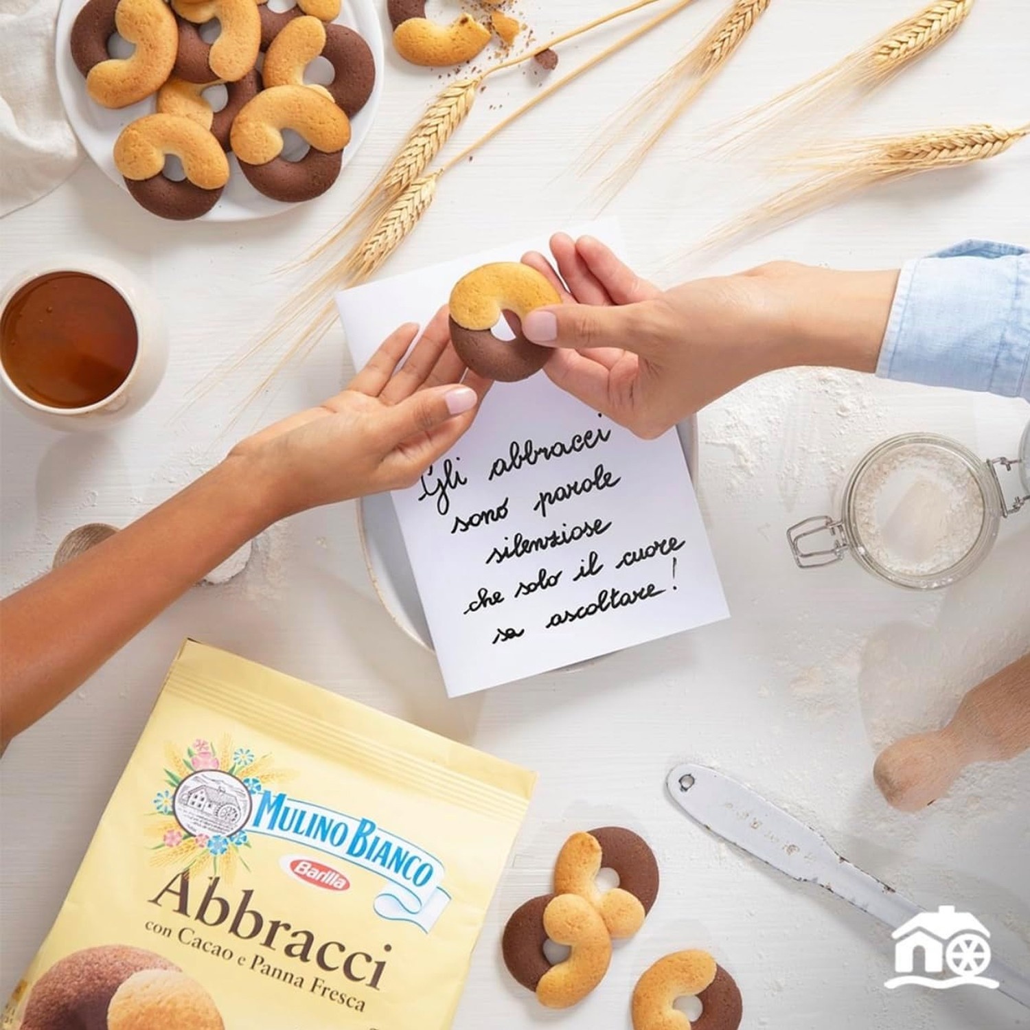 Abbracci Mulino Bianco – 350g | Cocoa & Cream Italian Biscuits