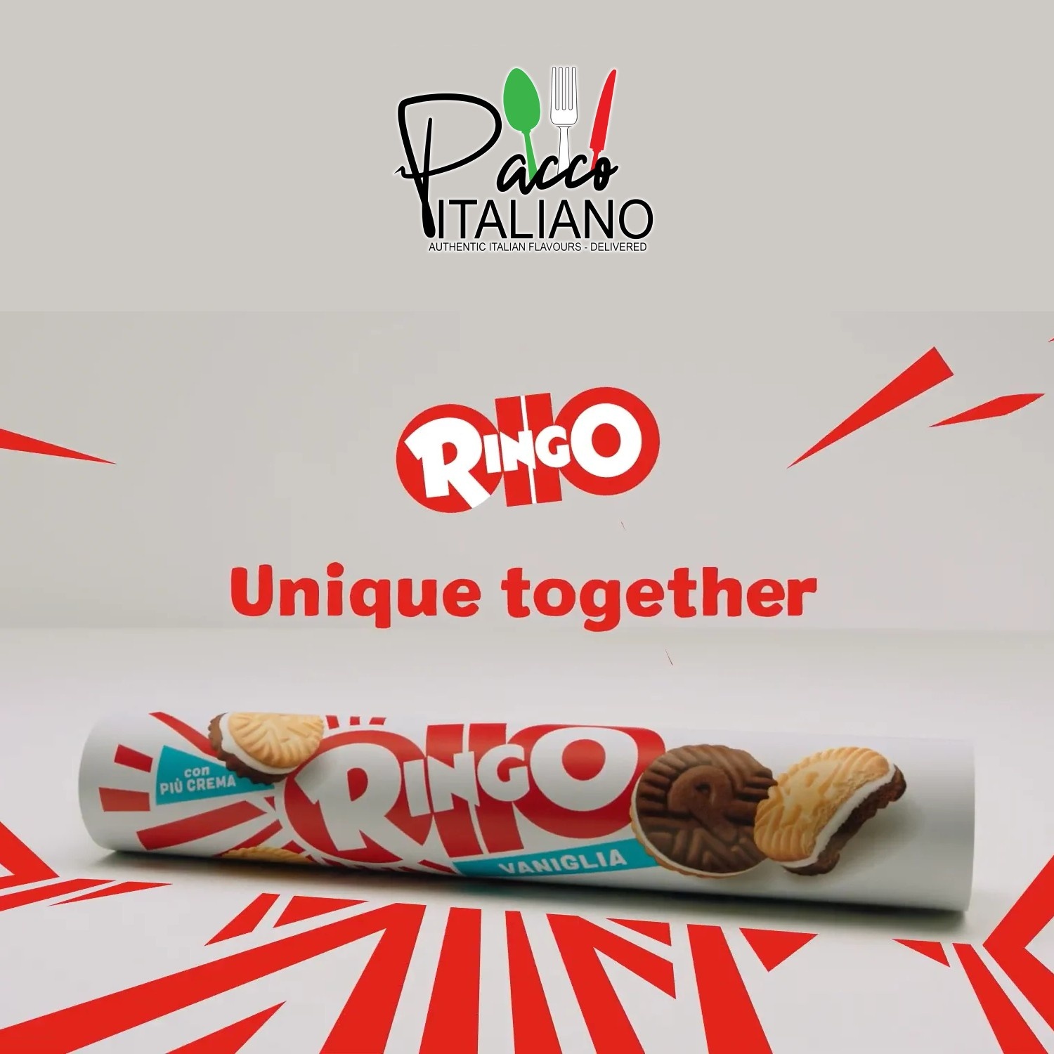 Ringo Vanilla Cookies in Tube 165g - Delicious Vanilla Treat