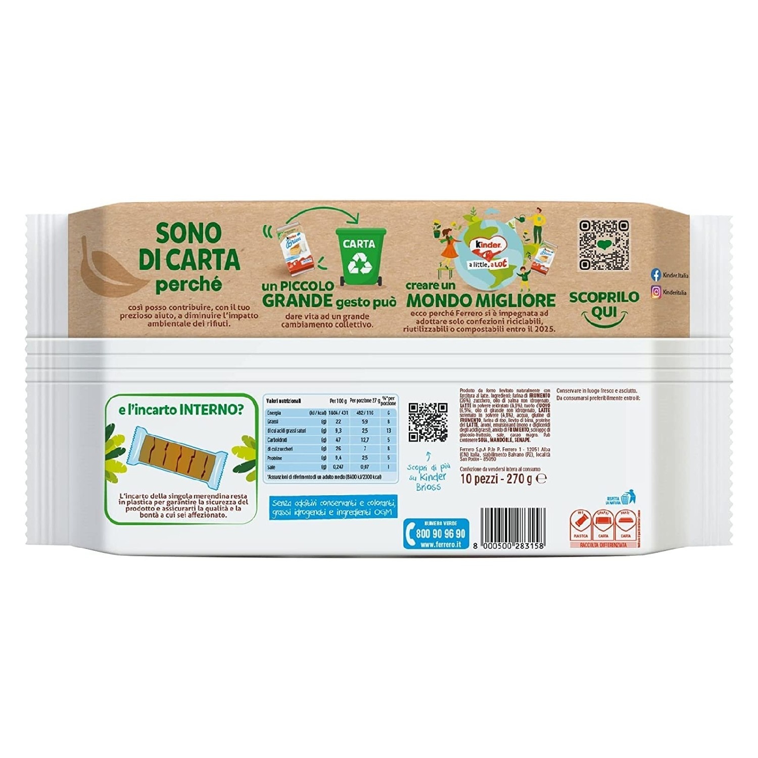 Kinder Brioss Milk - Soft and Creamy Italian Sponge Cake