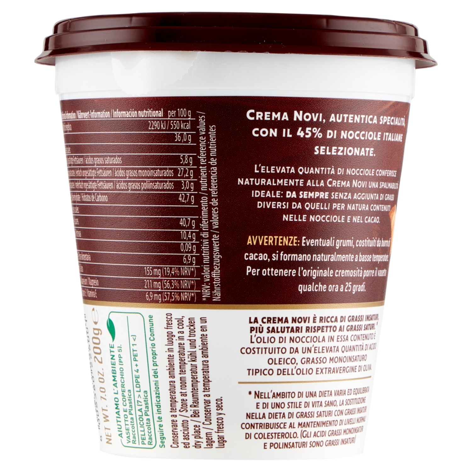 Novi Chocolate & Hazelnut Spread 200g – 45% Hazelnuts