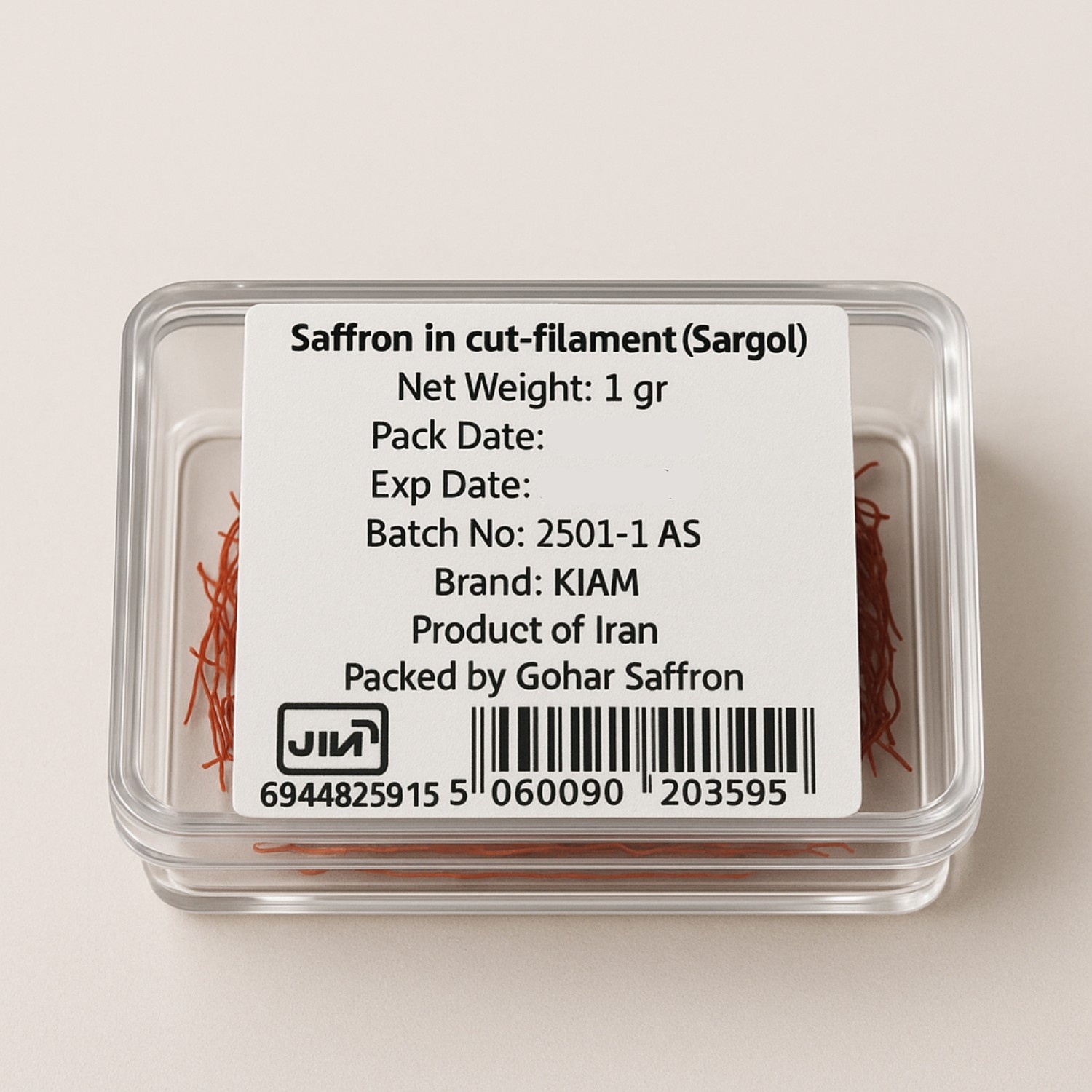 Kian Saffron Strands | 1g Pure Red Saffron
