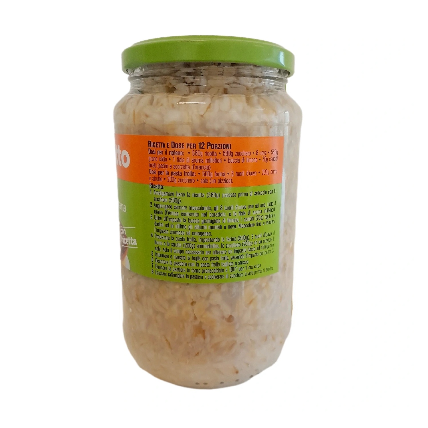 Cooked Wheat Grains ( Grano Cotto ) for Pastiera Napoletana Pie - 580g