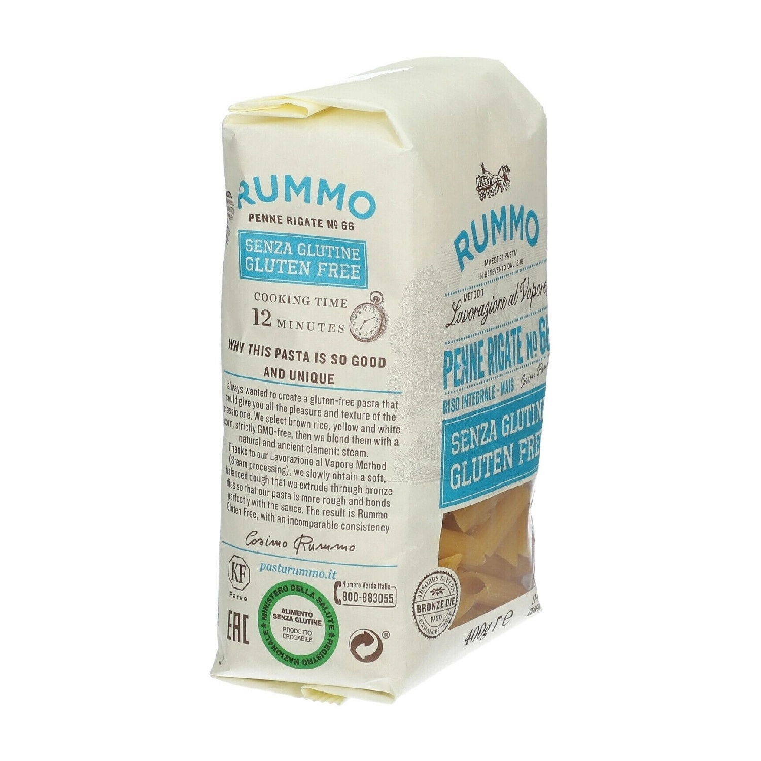Rummo Gluten Free Penne Rigate 400g Authentic Italian Pasta