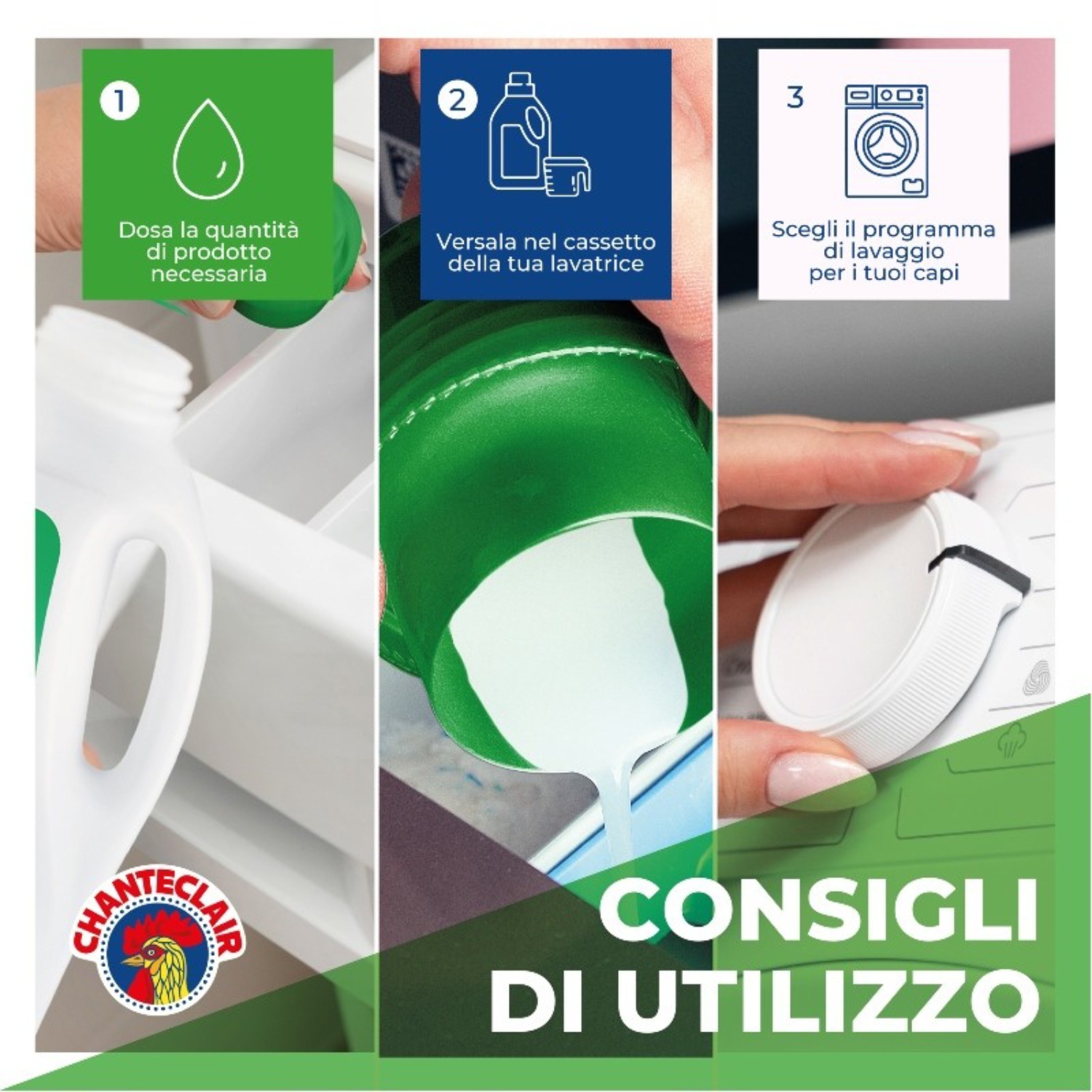 Chanteclair Lavatrice Muschio Bianco 1260 ml