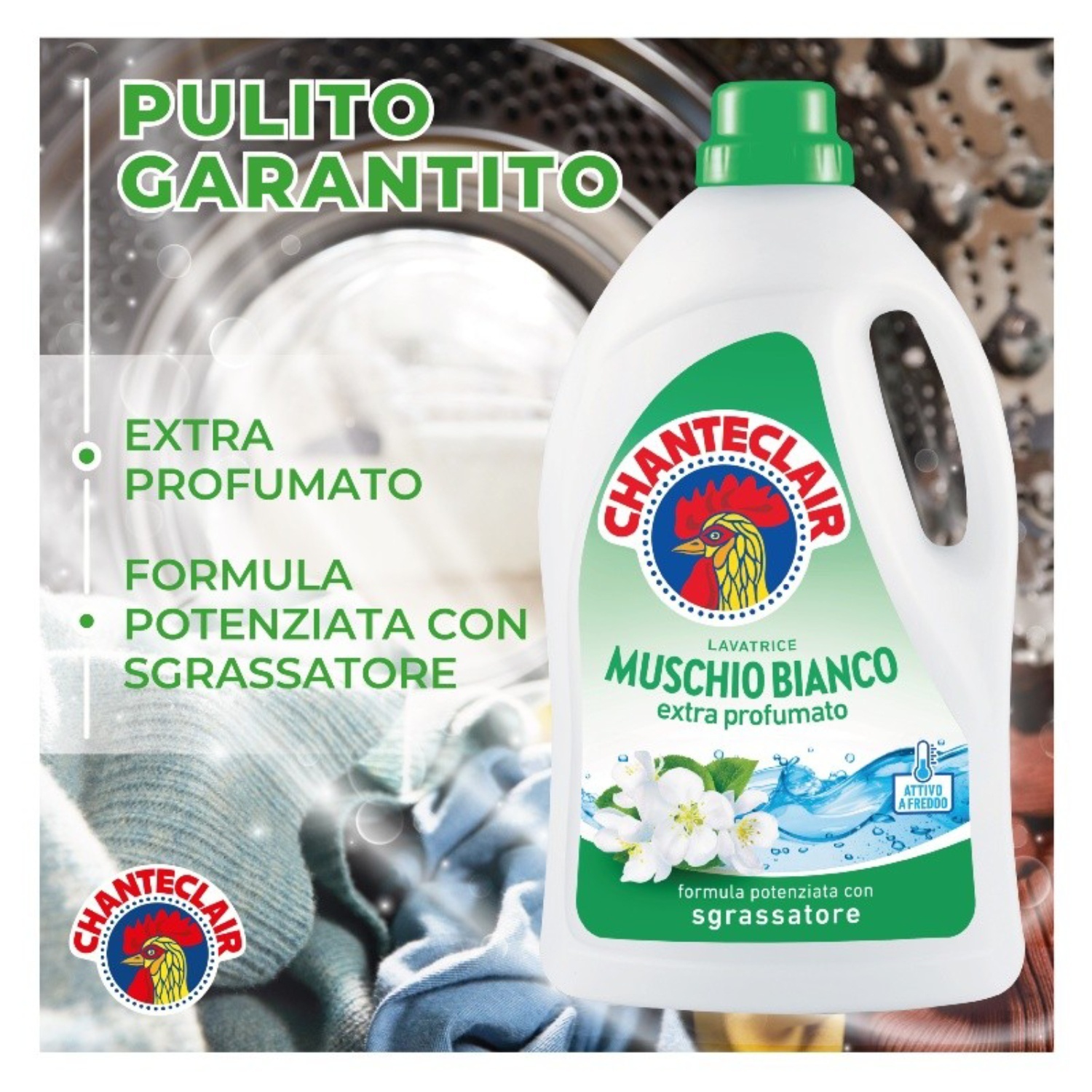 Chanteclair Lavatrice Muschio Bianco 1260 ml