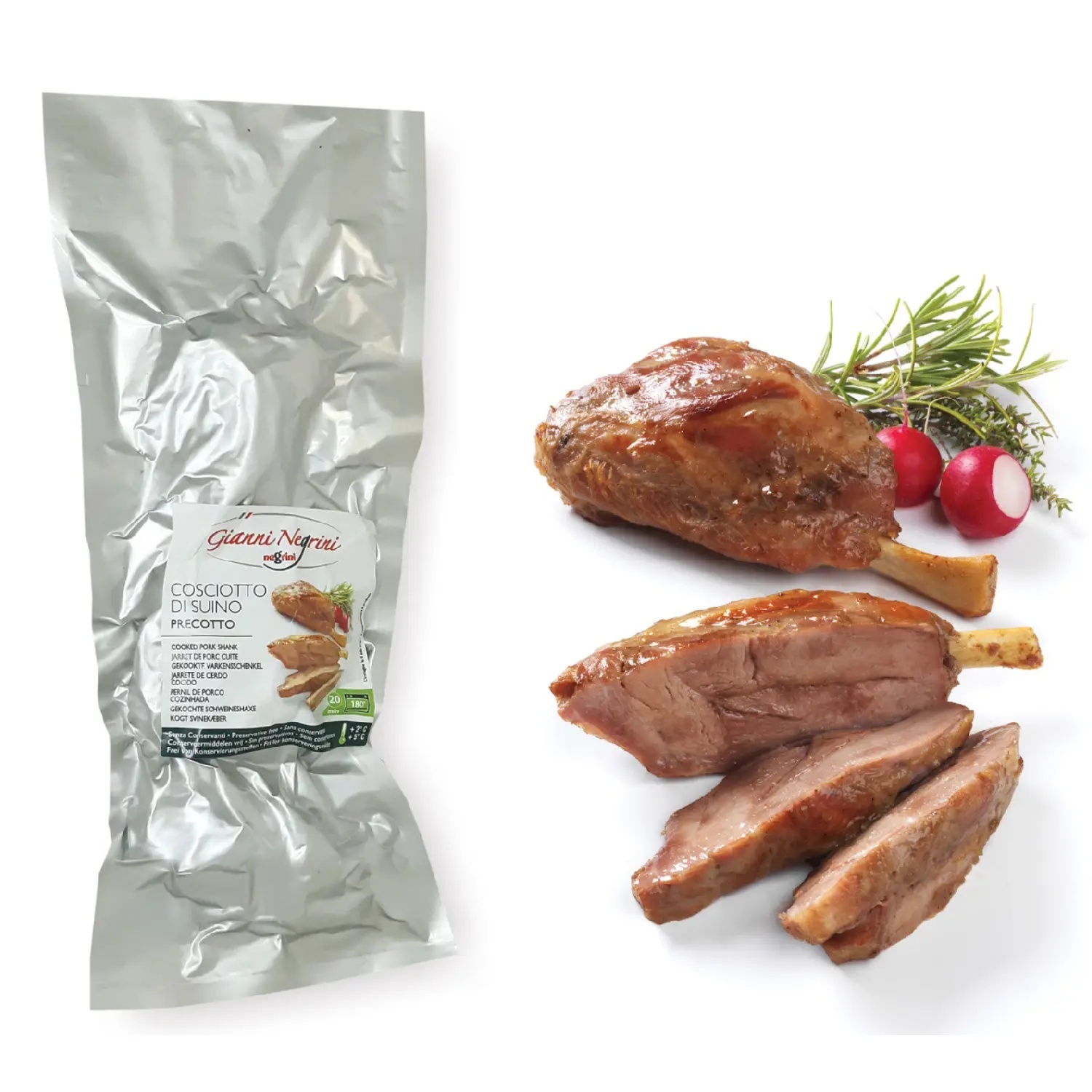 Negrini Pre-Cooked Stinco 750g | Italian Pork Shank