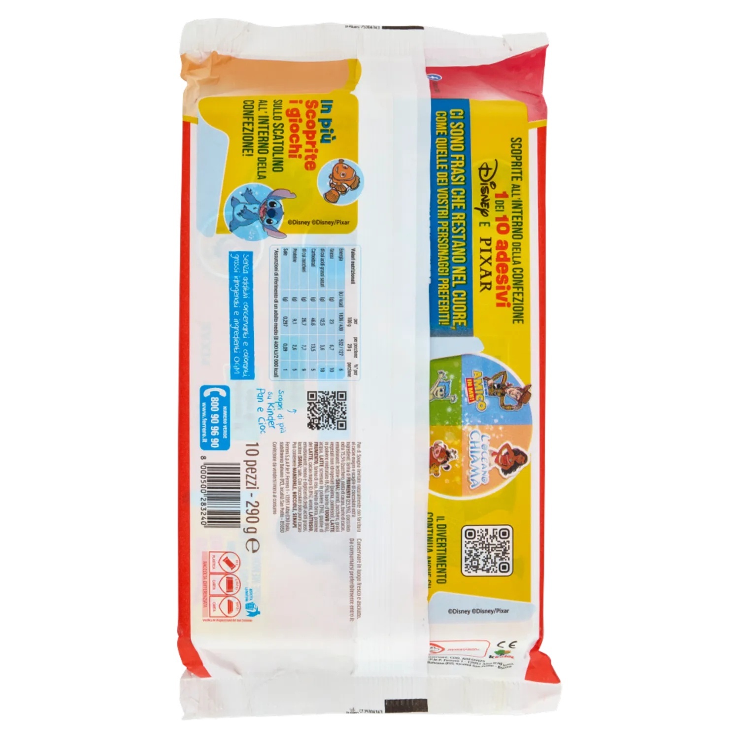 Kinder Pan e Cioc – 10 Chocolate Sponge Cakes (29 g Each)